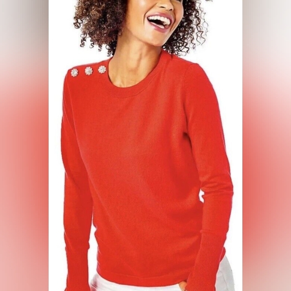 Lilly Pulitzer | Sweaters | Lilly Pulitzer Morgen Ruby Red Rhinestone ...